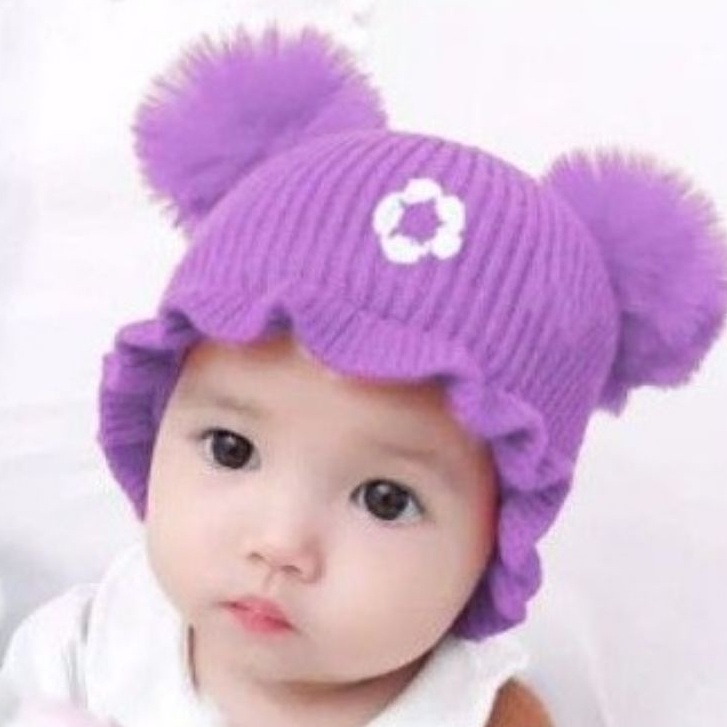 Jual topi kupluk anak perempuan ubur ubur topi rajut bayi perempuan ...