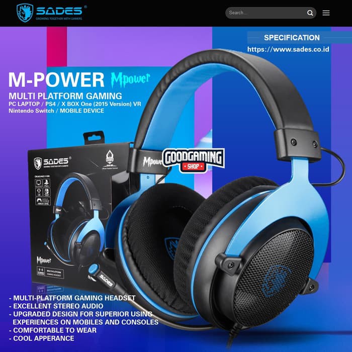 Jual Sades MPower Gaming Headset AG0575 | Shopee Indonesia