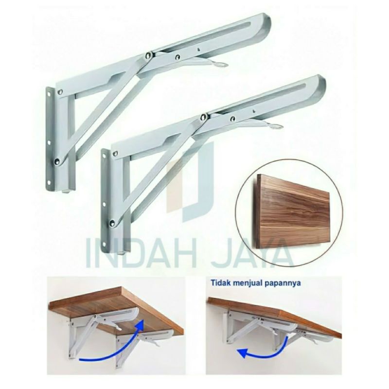 Jual Siku Rak Lipat Uk. 35 cm 14 inch Engsel Penyangga Meja Lipat ...