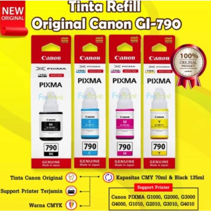 Jual +++++] Tinta Canon GI-790 Original G1010 G2010 G3010 G4010 ...