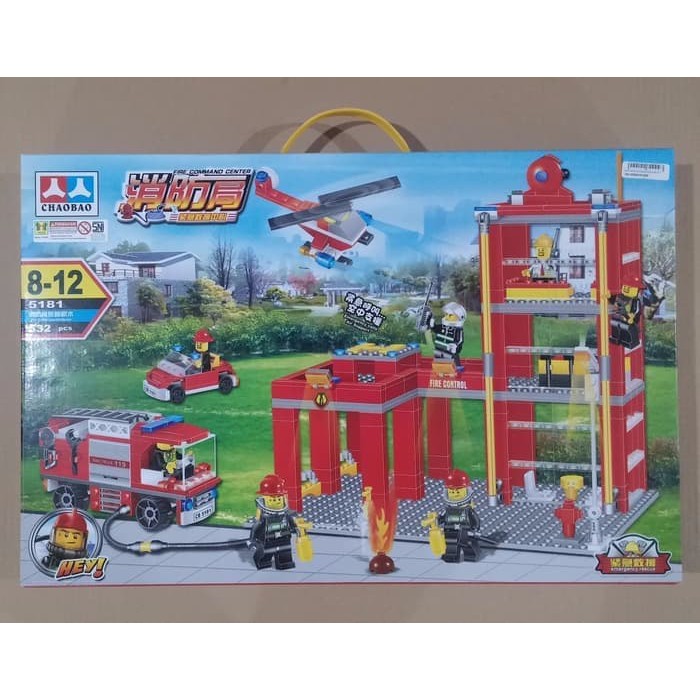 Jual Promo Brick Lego Fire Command Fighter Lego Pemadam Kebakaran ...