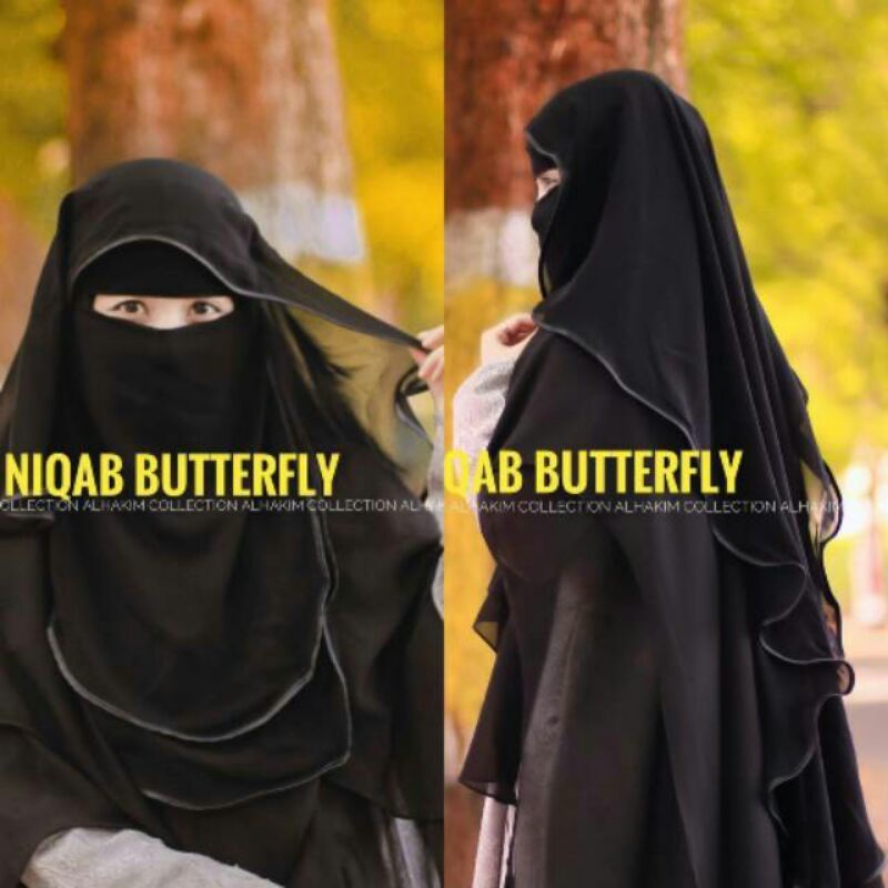 Jual CADAR NIQAB YAMAN BUTTERFLY 2 LAYER/Niqab Yaman Panjang 97 cm ...