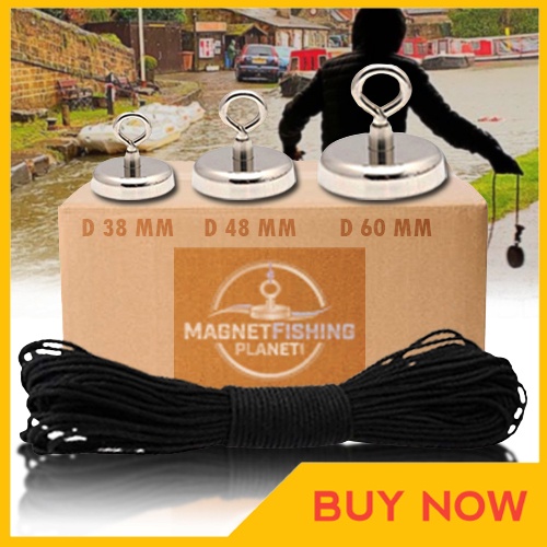 Jual CUCI GUDANG Paket Magnet Fishing 3 Varian D40mm D48mm D60mm Magnet ...