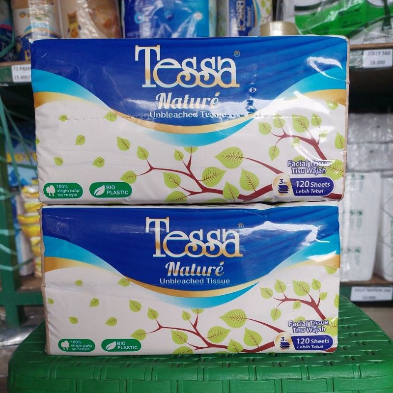 Jual Tissue Tessa Nature 120 Sheets 3 Ply Lebih Tebal | 100%Virgin Pulp ...