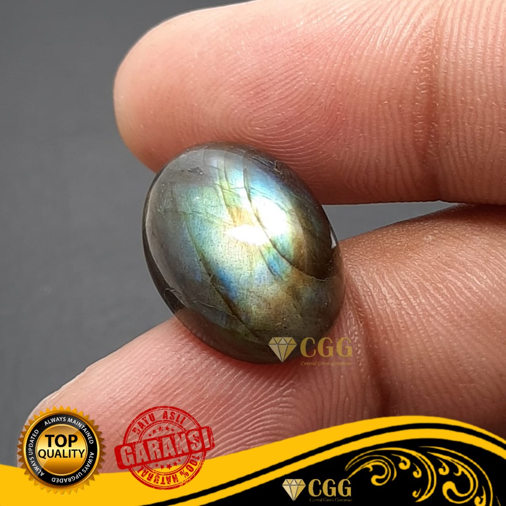 Jual Batu Natural Rainbow Labrador Labradorite Klep Main | Shopee Indonesia
