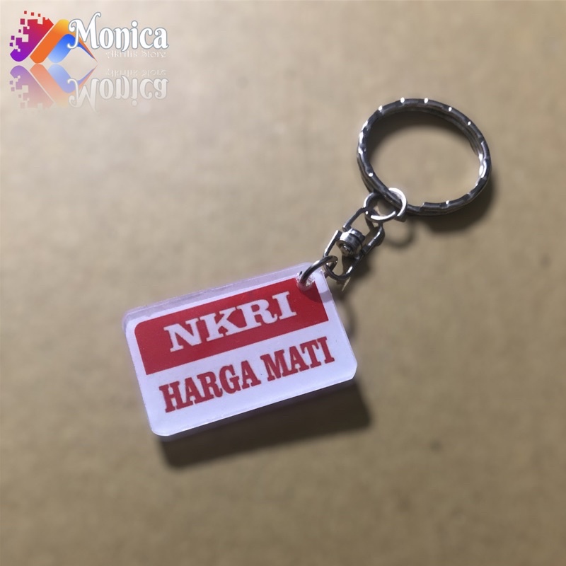 Jual gantungan kunci bendera indonesia / keychain flag indonesia ...