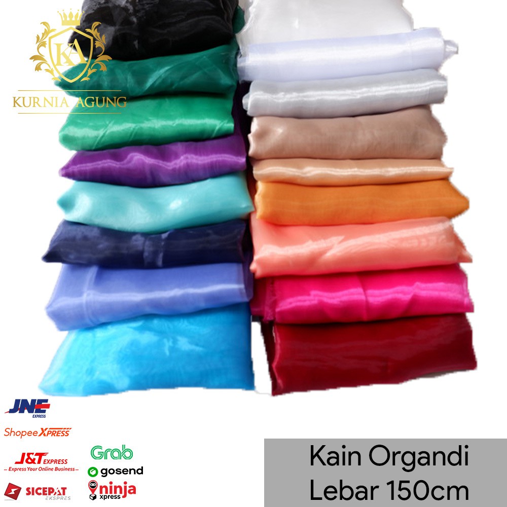 Jual Kain Organdi Organza Kaca Lebar 150 cm Kerajinan Tangan SERBA ...