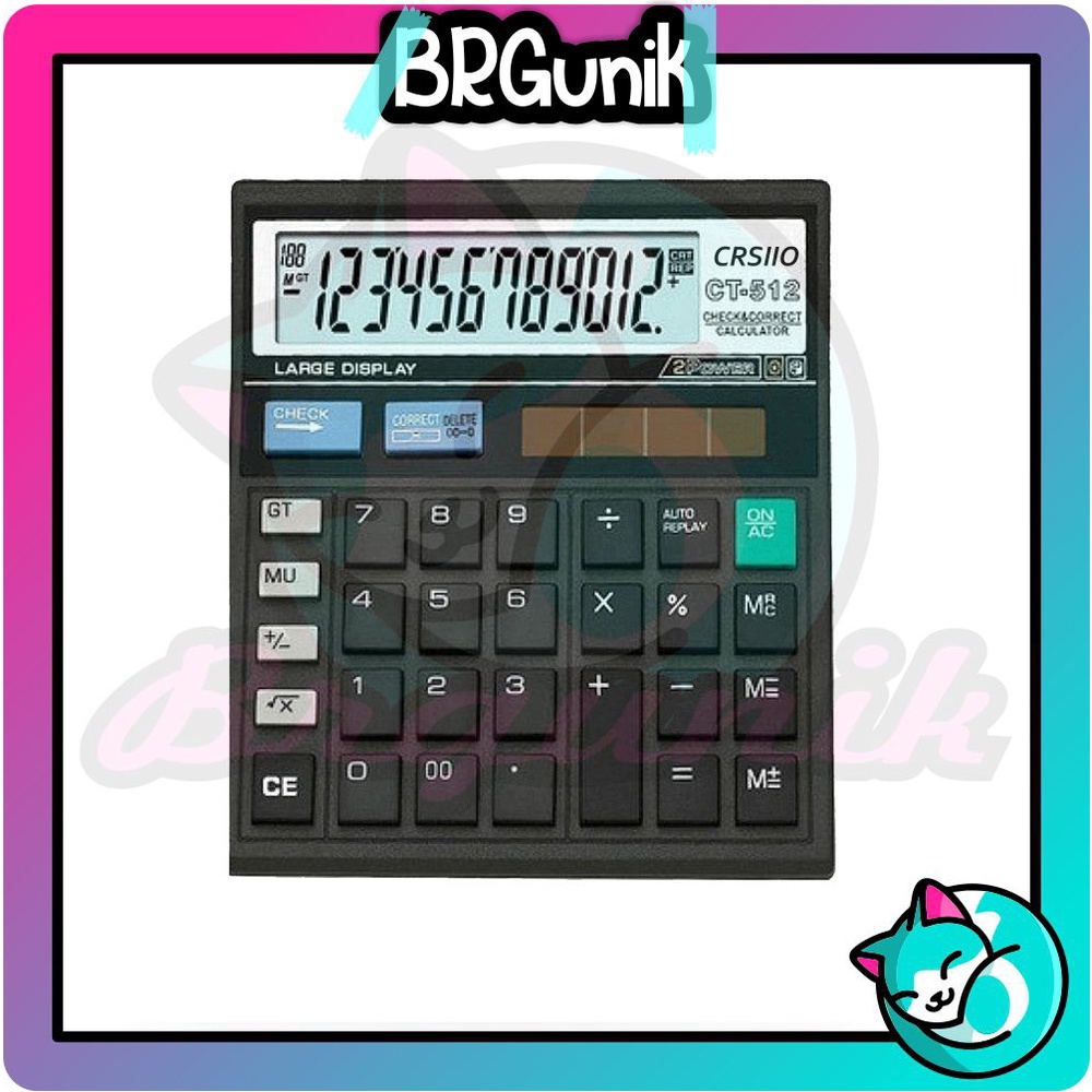 Jual BRGUNIK 12 Digit Kalkulator Check / Kakulator Dagang Besar ...