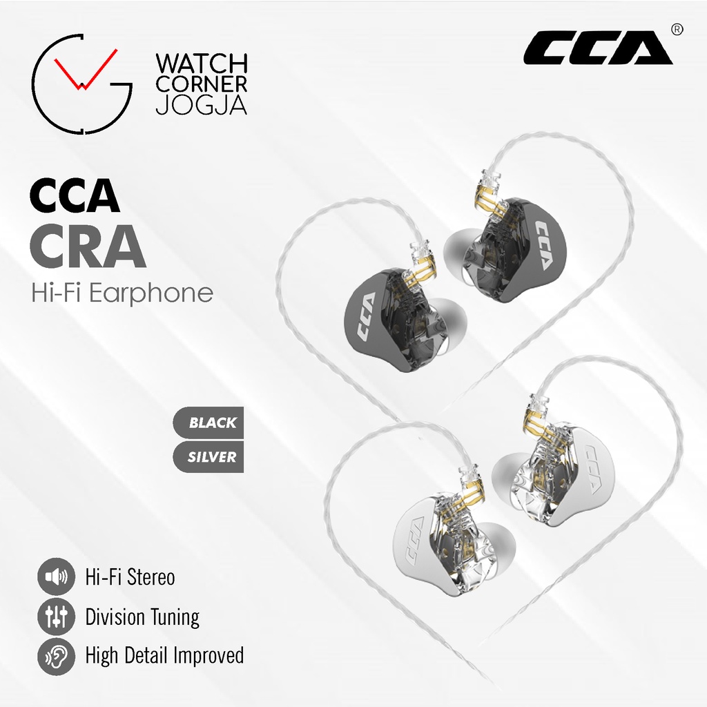 Jual CCA CRA Single Dynamic Driver Bass HiFi Earphone Headset with Mic ...