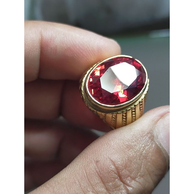 Jual batu merah siam full cutting | Shopee Indonesia