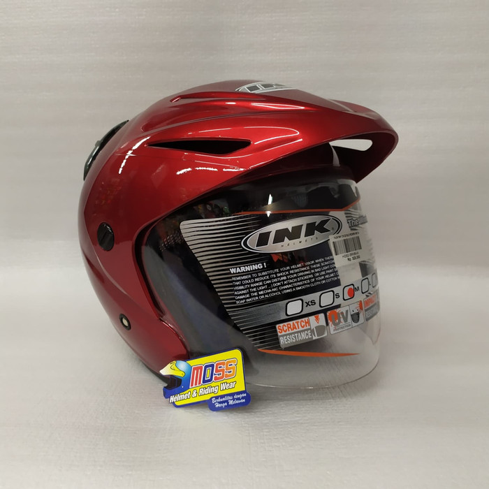 Jual Helm INK CX 22 CX22 Solid Polos Merah Marroon | Halfface ...