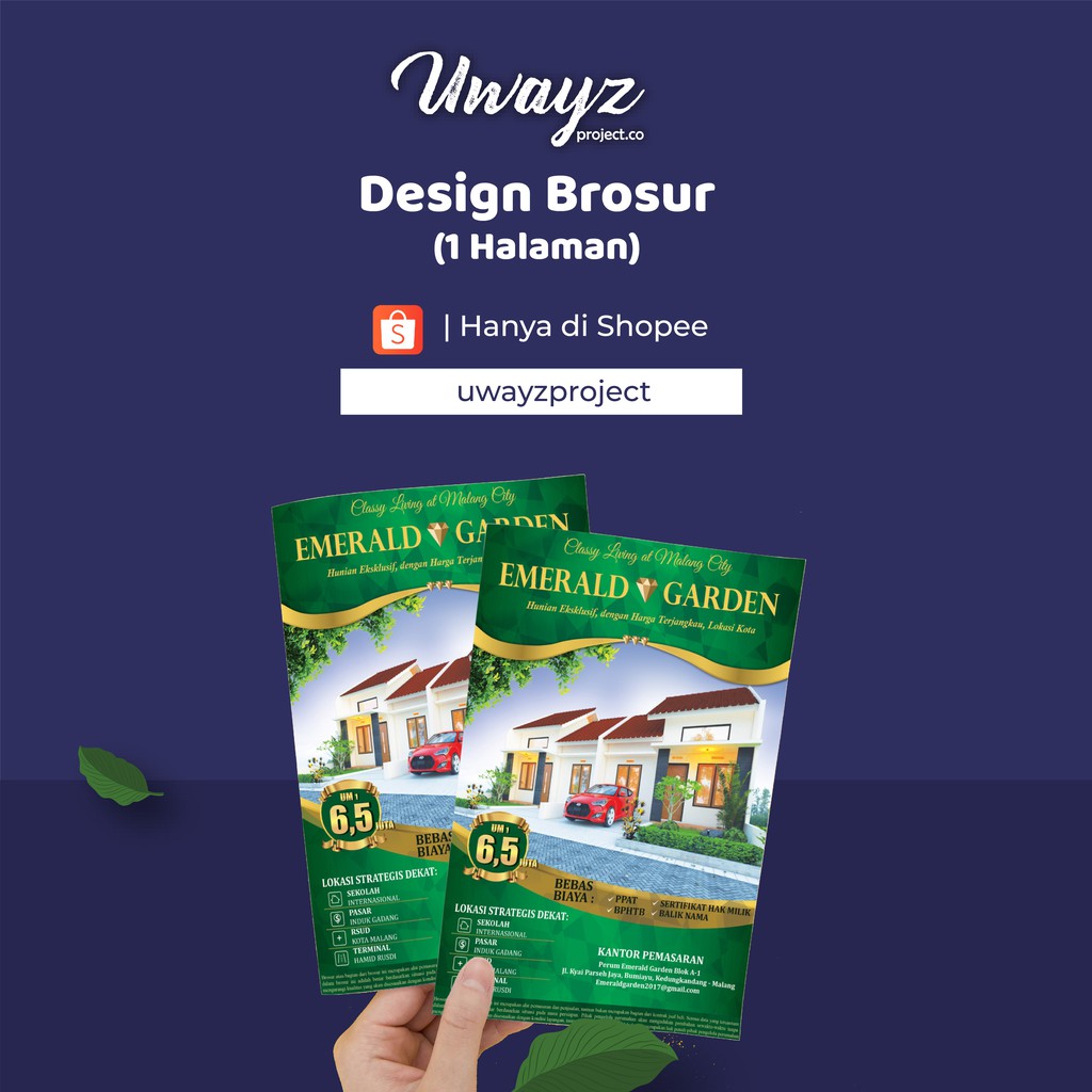 Jual JASA DESAIN BROSUR FLYER PAMFLET PERUMAHAN PROMOSI CUSTOM ...