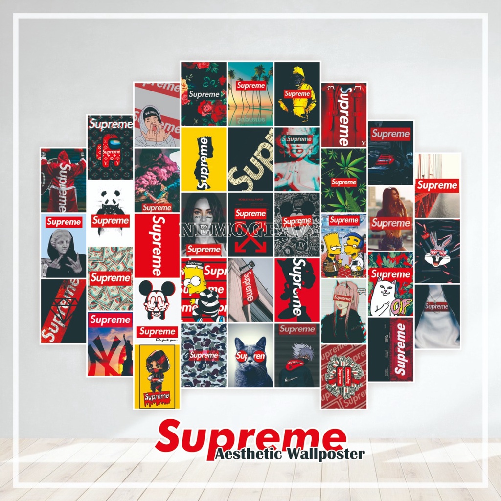 Jual [40 PCS] POSTER AESTHETIC WALLDECOR | SUPREME-MARVEL | Shopee ...