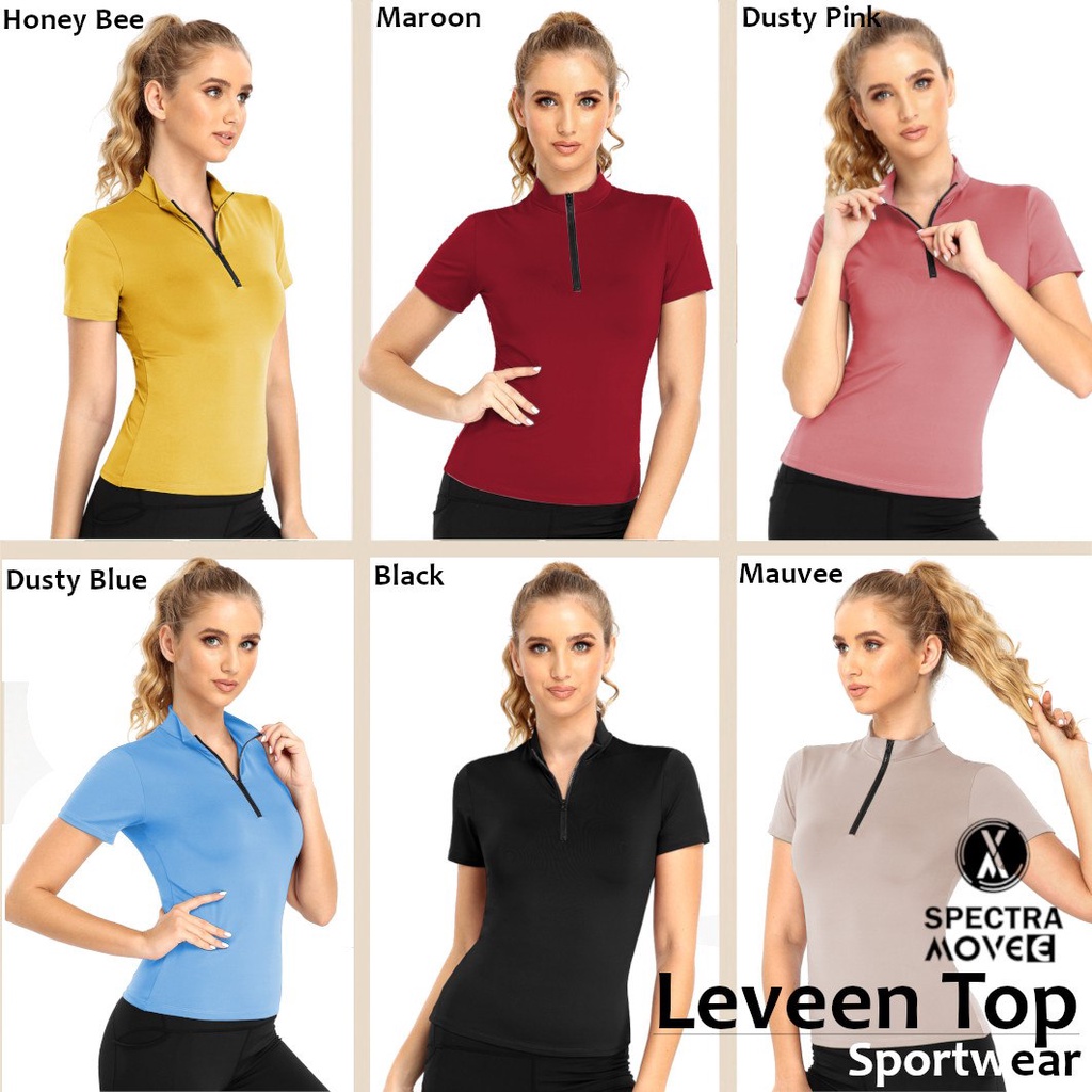 Jual Baju senam LEVEEN TOP baju olahraga wanita kaos sport baju senam ...