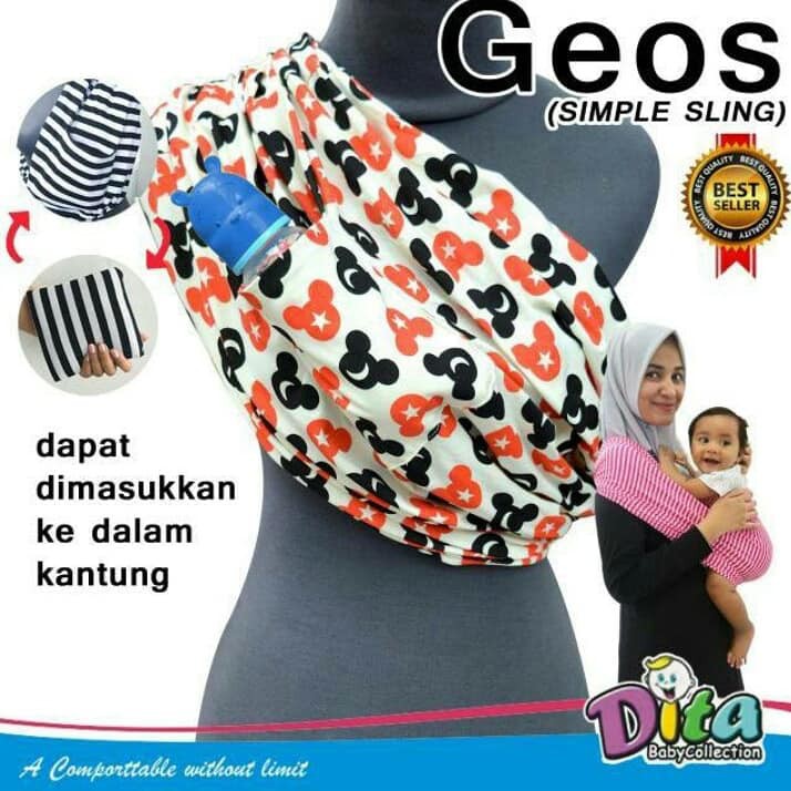 Jual Dita Geos Simple Sling Polos / Motif ukuran M (50-59kg) | Shopee ...