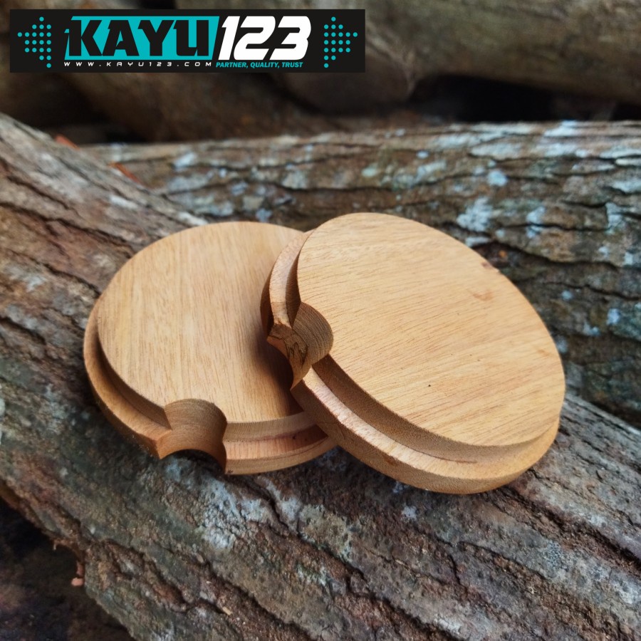 Jual Wooden Coaster Diameter Luar 9,5 cm Tutup Gelas Kayu (WCV-42 ...