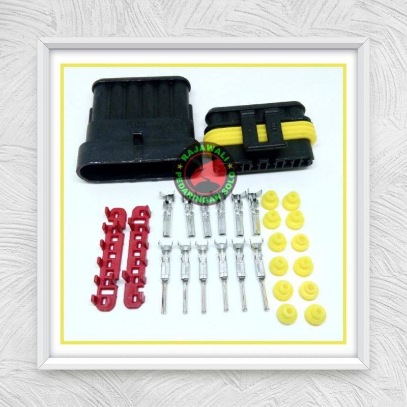 Jual SOKET KONETOR TAHAN AIR 6 PIN SOKET KONEKTOR WATERPROOF 6 PIN ...