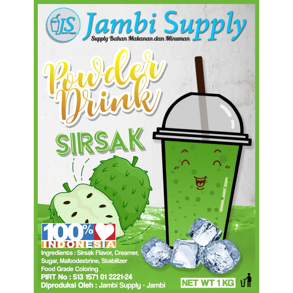 Jual POWDER DRINK SIRSAK MINUMAN BUBUK RASA SIRSAK 1KG | Shopee Indonesia