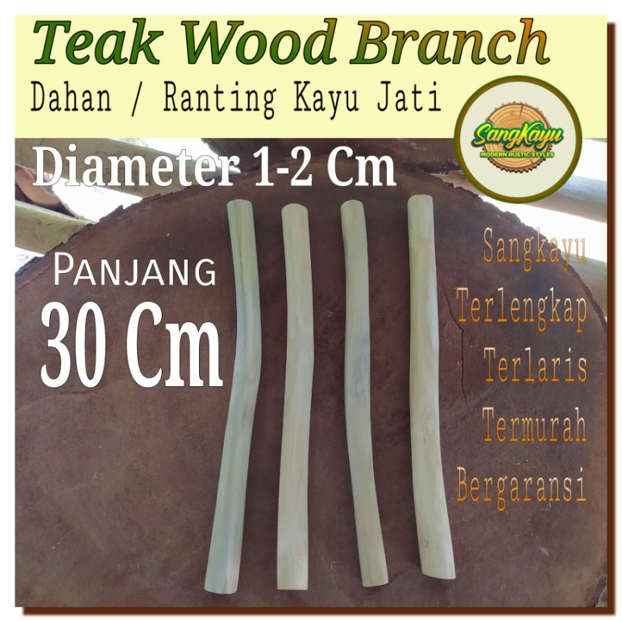 Jual SangKayu Teak Wood Branch 30 cm Macrame Dahan Ranting Kayu Jati ...