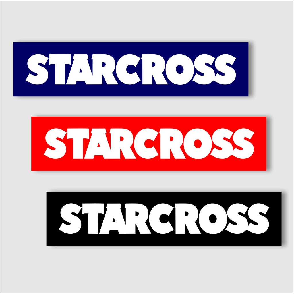 Jual Stiker brand stiker distro Starcross bahan anti air s | Shopee ...