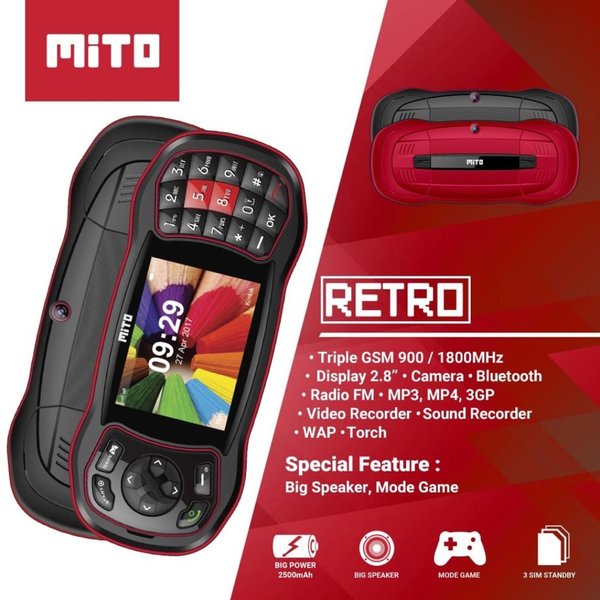 Jual Handphone Mito 850 Rock dan Retro Triple Sim Card | Shopee Indonesia