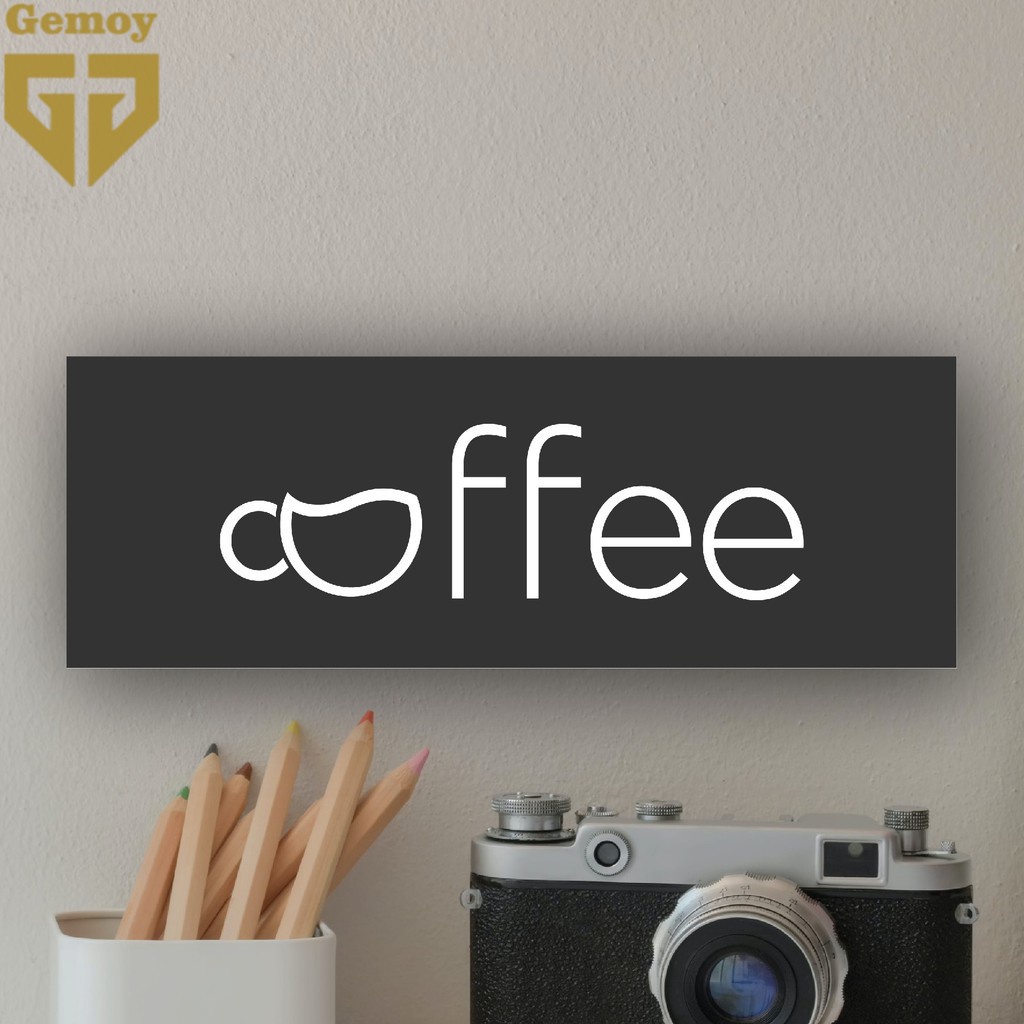 Jual Hiasan Dinding Minimalis Coffe Poster Tipografi - Poster Kayu MDF ...