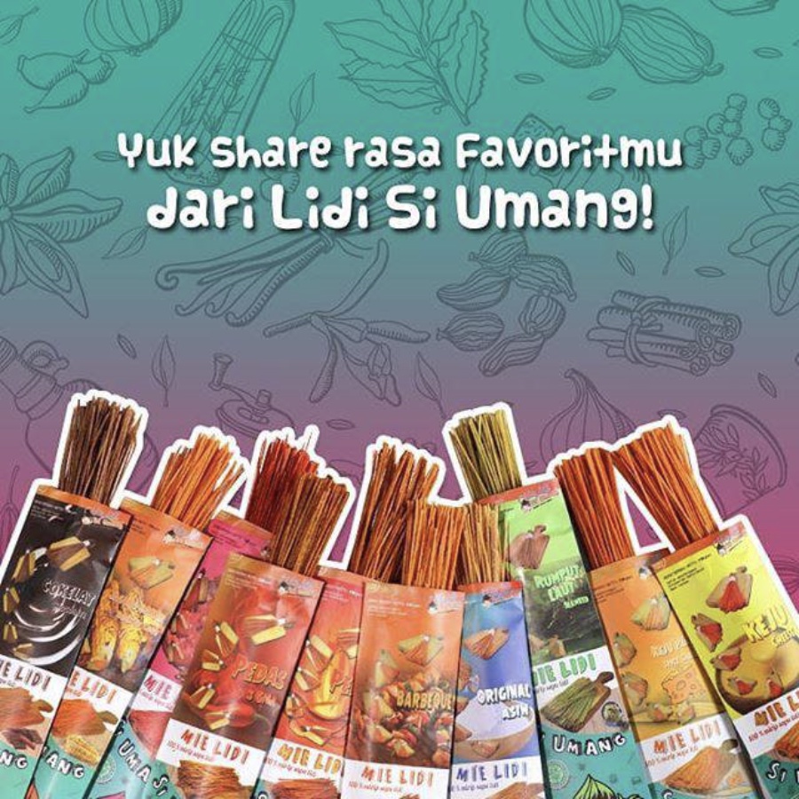 Jual [TERMURAH!!] Mie Lidi Si Umang 130gr - Cemilan Enak Pedas Gurih ...