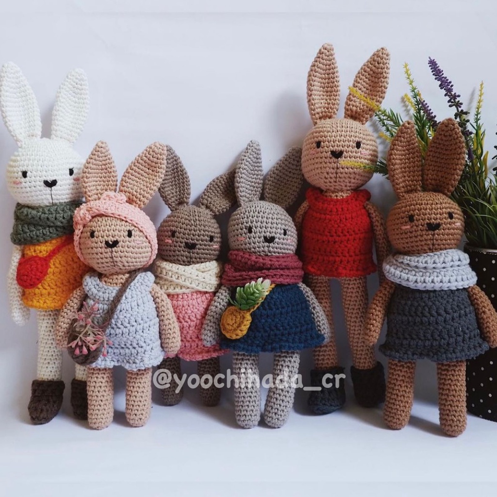 Jual BONEKA RAJUT BUNNY FULL SET | Shopee Indonesia