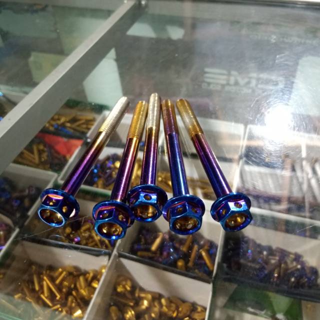 Jual Baut probolt Heng blue biru ukuran 8x80 drat 12 panjang 8 cm ...