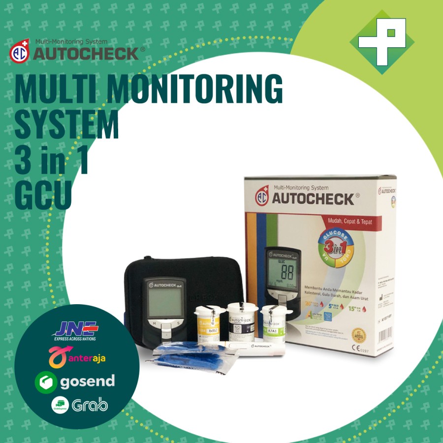 Jual Alat Autocheck GCU 3in1 / Alat Cek Gula, Kolesterol, Asam Urat ...