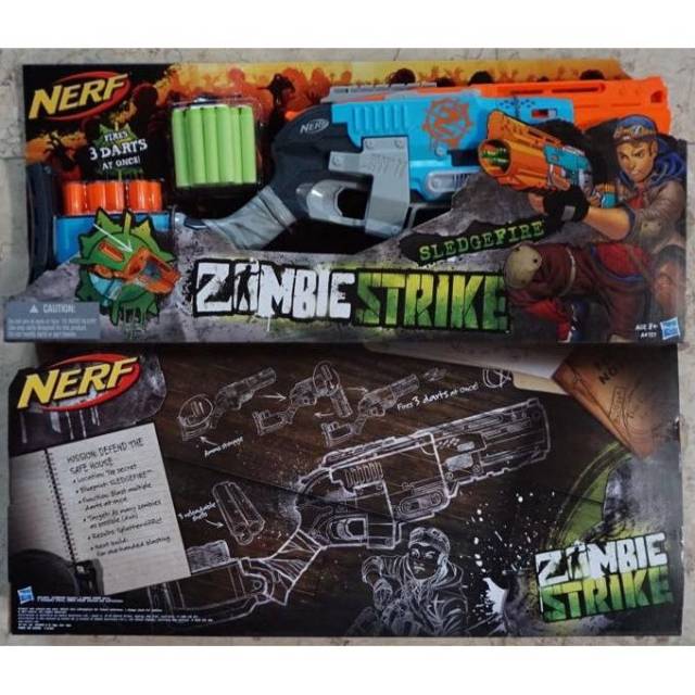Jual Nerf zombie sledgefire original hasbro | Shopee Indonesia