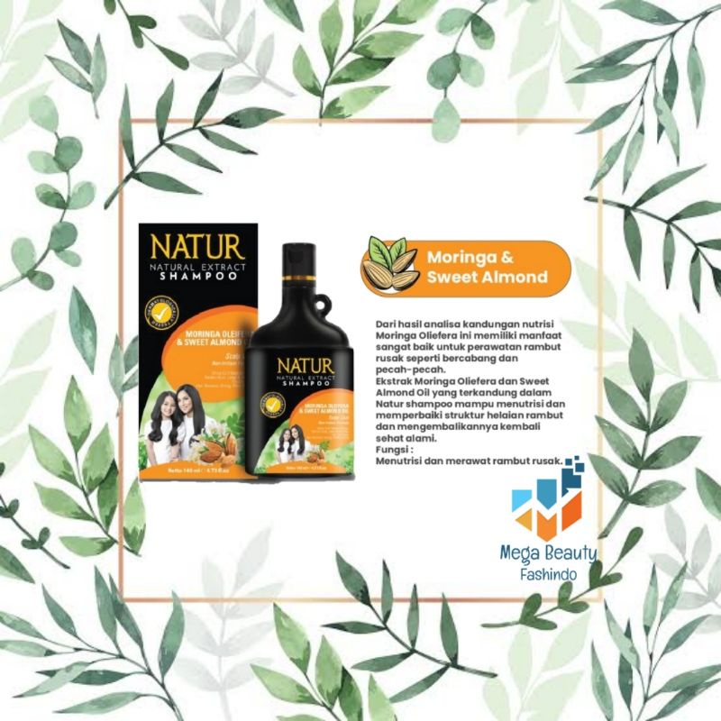Jual Natur Shampo 80ML - 140ML - 270ML - Natur Shampoo Ginseng - Aloevera - Moringa - Anti ...
