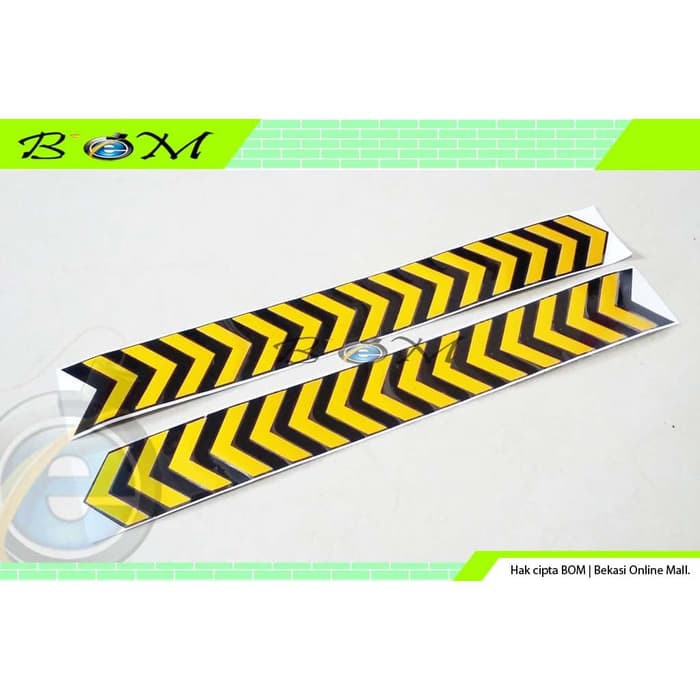 Jual sticker stiker panah safety arrow nyala truck truk box kuning ...