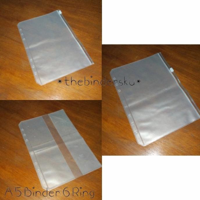 Jual Isi Binder Ukuran A5 Binder 6 ring model Transparan Zipper ...