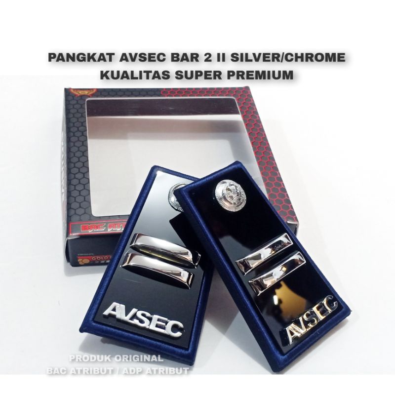 Jual Pangkat Avsec Bar 2 silver Chrome AVSEC BAR II | Shopee Indonesia