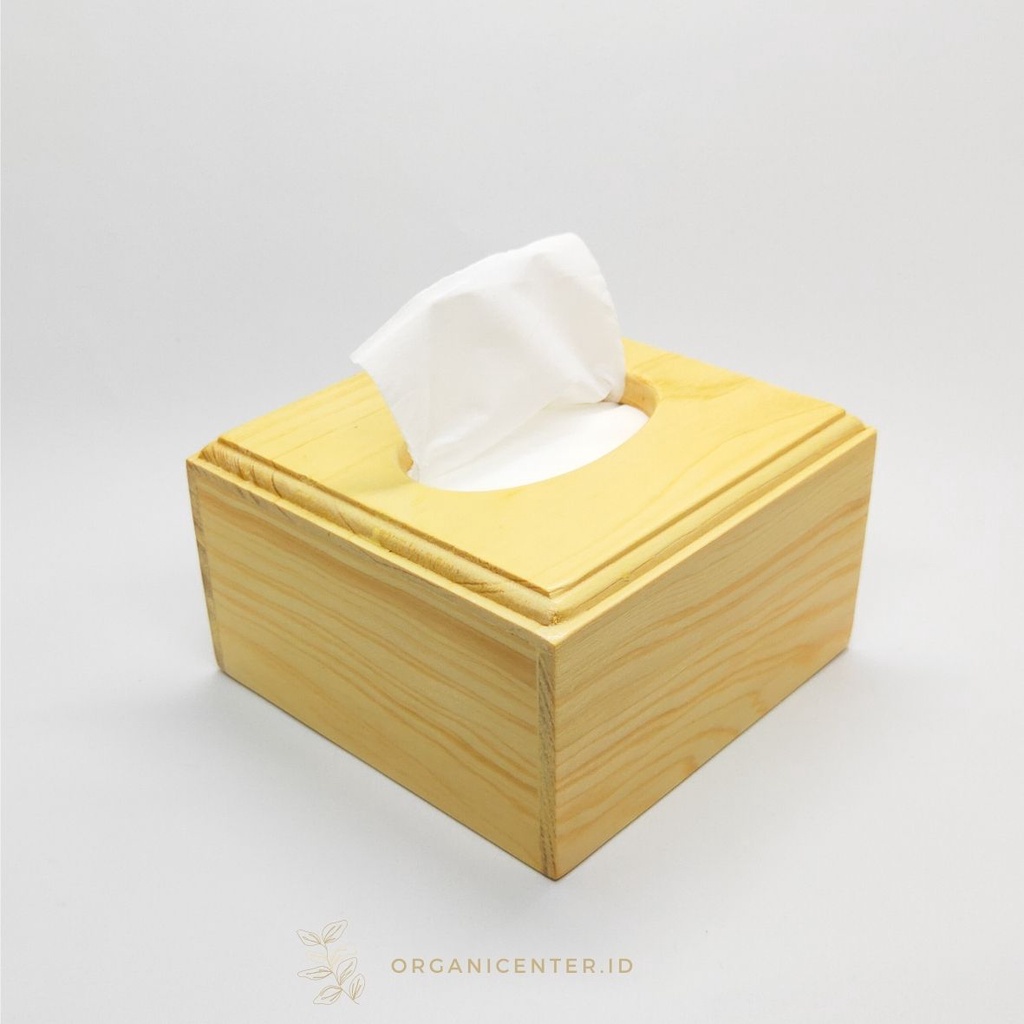 Jual Tempat Tisu Kayu Pinus Kecil Premium Natural Tissue Box Minimalis ...