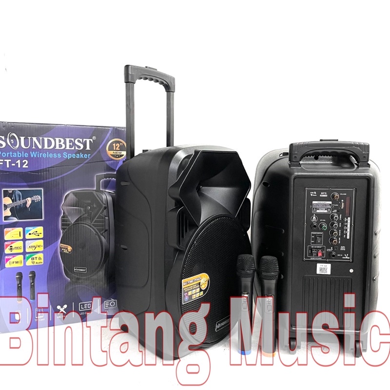 Jual speaker portable soundbest 12 inch ft12 original speaker bluetooth ...