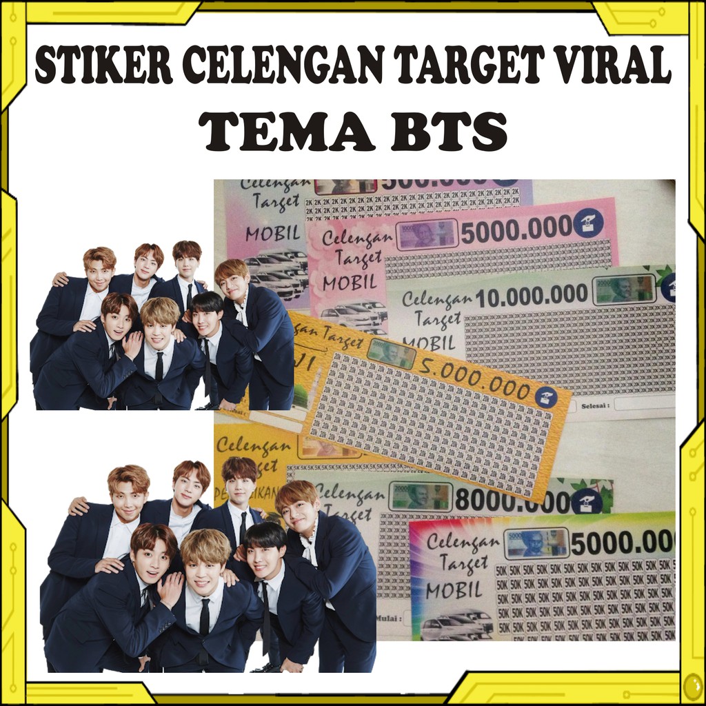 Jual TEMA BTS-STIKER CELENGAN TARGET/CELENGAN VIRAL TIKTOK/TABUNGAN ... Jual TEMA BTS-STIKER CELENGAN TARGET/CELENGAN VIRAL TIKTOK/TABUNGAN ...
