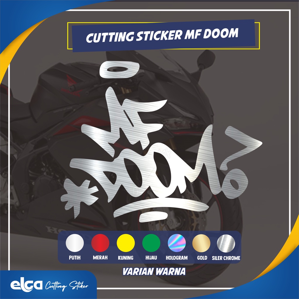 Jual STIKER LOGO MF DOOM HOLOGRAM DAN WARNA CUTTING STICKER | Shopee ...
