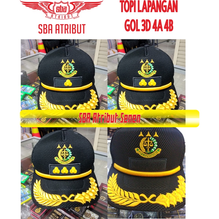 Jual TOPI LAPANGAN KEJAKSAAN RI GOL 3D 4A 4B | TOPI PDL 1 RAY | Shopee ...