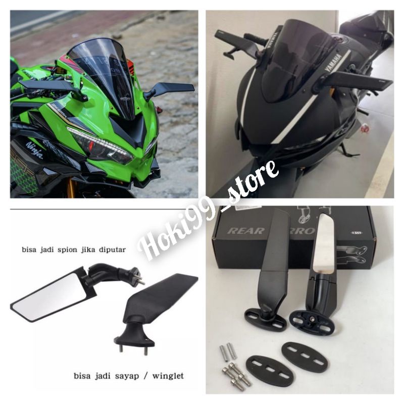 Jual spion winglet f22 spion vering ninja250 zx25 cbr r15 r25 gsx nmax ...