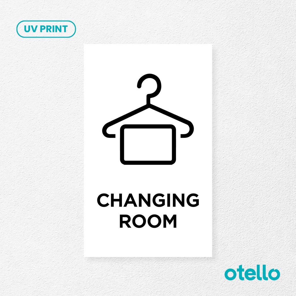 Jual Otello - Signage Changing Room Sign Board Akrilik Print Ruang ...
