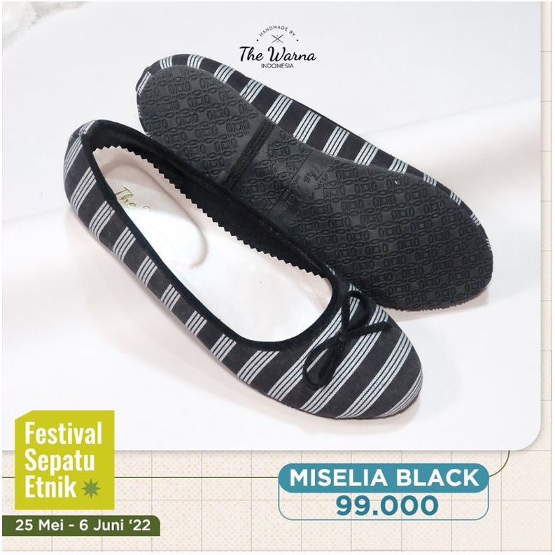 Jual SEPATU MOTIF BATIK TENUN THE WARNA ORIGINAL FLAT SHOES SEPATU ...
