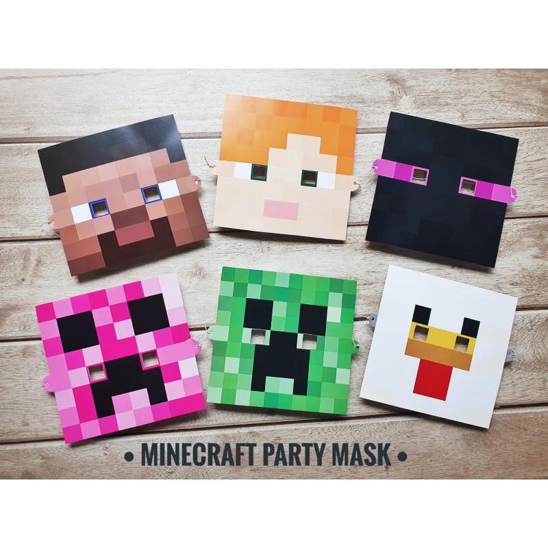 Jual Minecraft Topeng Pesta Mask Birthday Aksesoris Ulang Tahun Anak ...