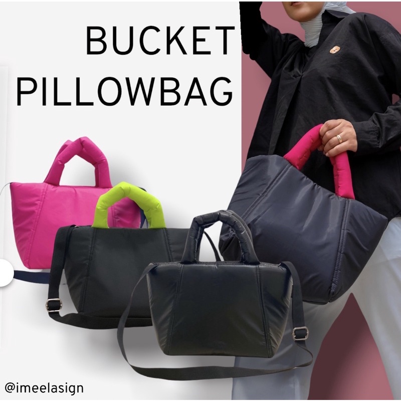 Jual Bucket Puffbag / Puffy Bag / Totebag / Buffbag | Shopee Indonesia