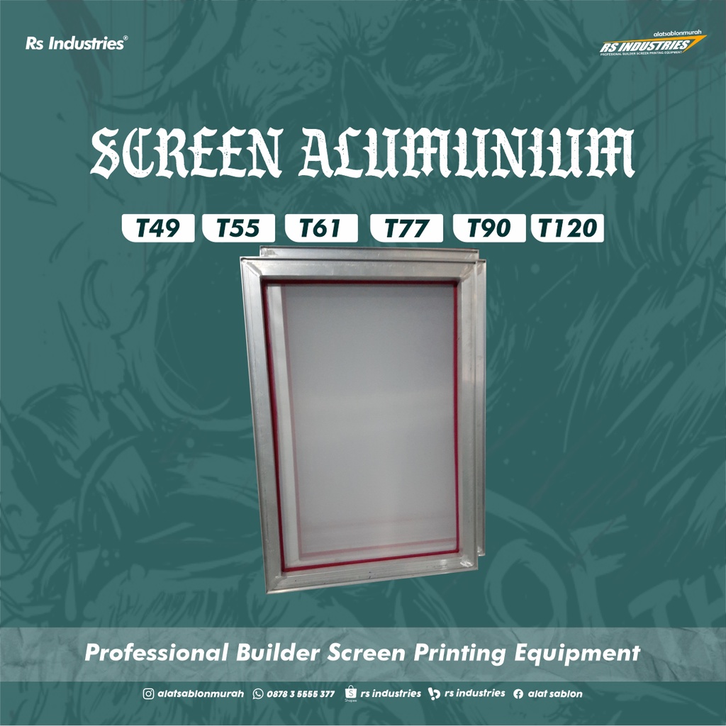 Jual SCREEN SABLON ALUMUNIUM DAN KAYU UKURAN 40X60 | Shopee Indonesia