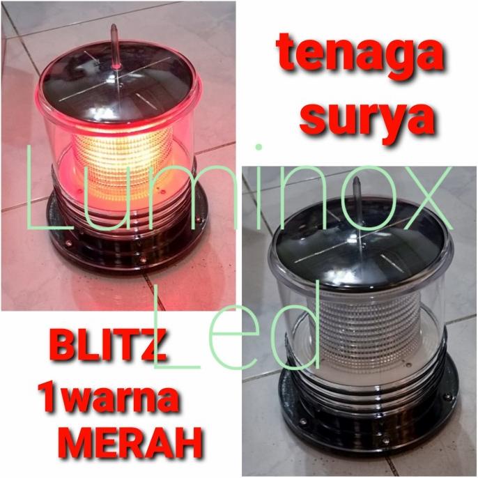 Jual lampu navigasi signal led 18Led menara tower solar panel surya ...