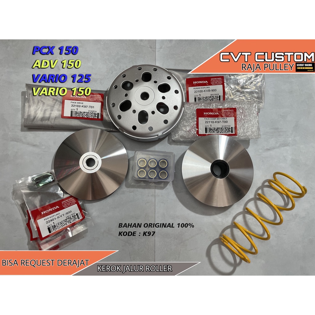 Jual FULL Upgrade CVT PCX 150 ADV 150 BIG PULLEY VARIO 150 VARIO 125 ...