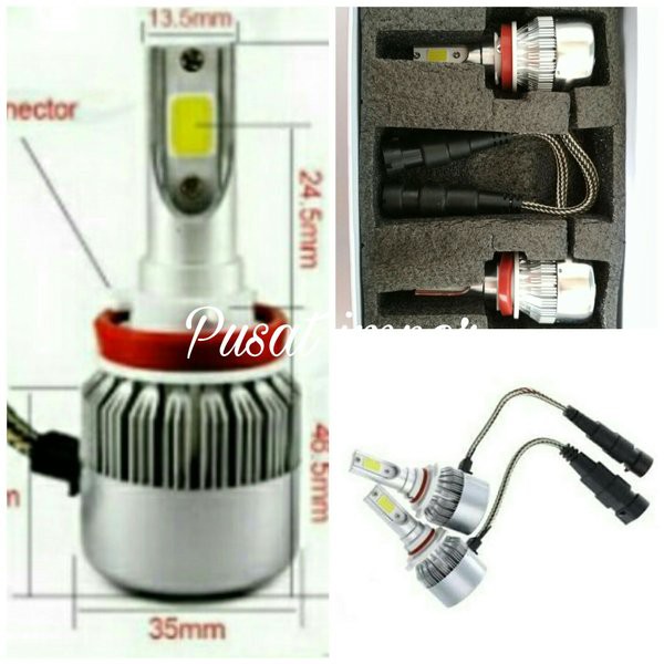 Jual LED HEADLIGHT C6 36WATT LED H11 ULTRA BRIGHT - 1SET | Shopee Indonesia