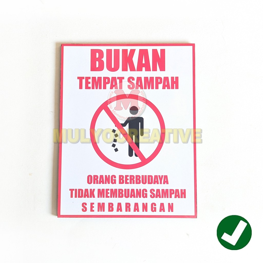 Jual Papan Rambu Buang Sampah Papan Rambu Himbauan Buang Sampah ...